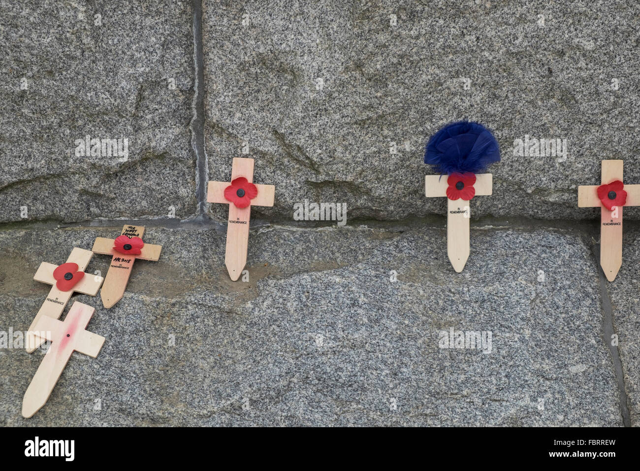 Wooden remembrance crosses hi-res stock photography and images - Alamy
