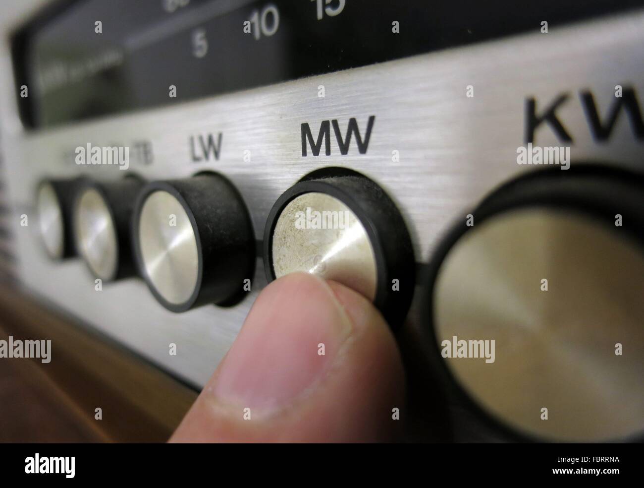 On a radio buttons are for long-wave (LW), medium wave (MW), short-wave ...