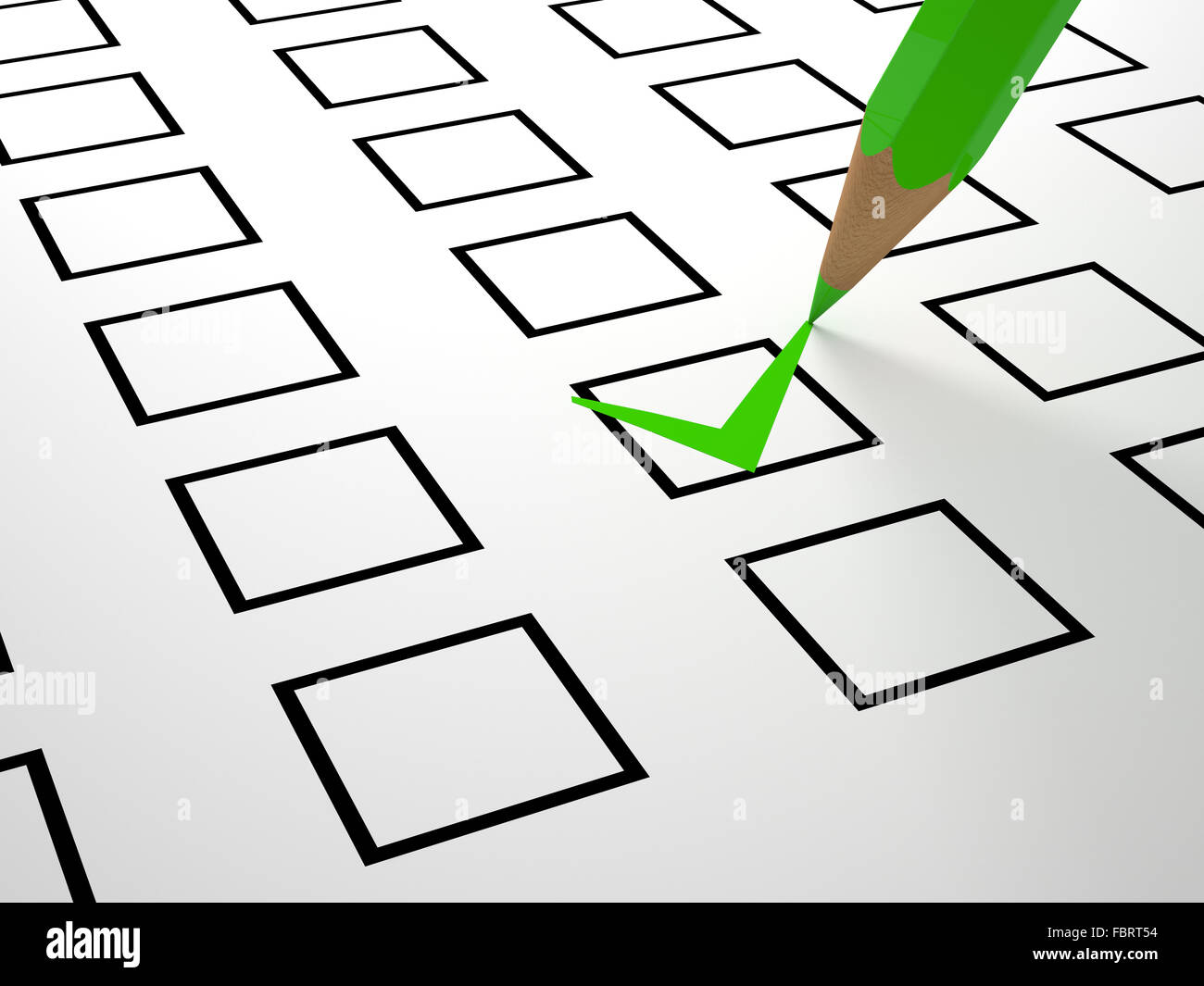 check box on white business background Stock Photo - Alamy