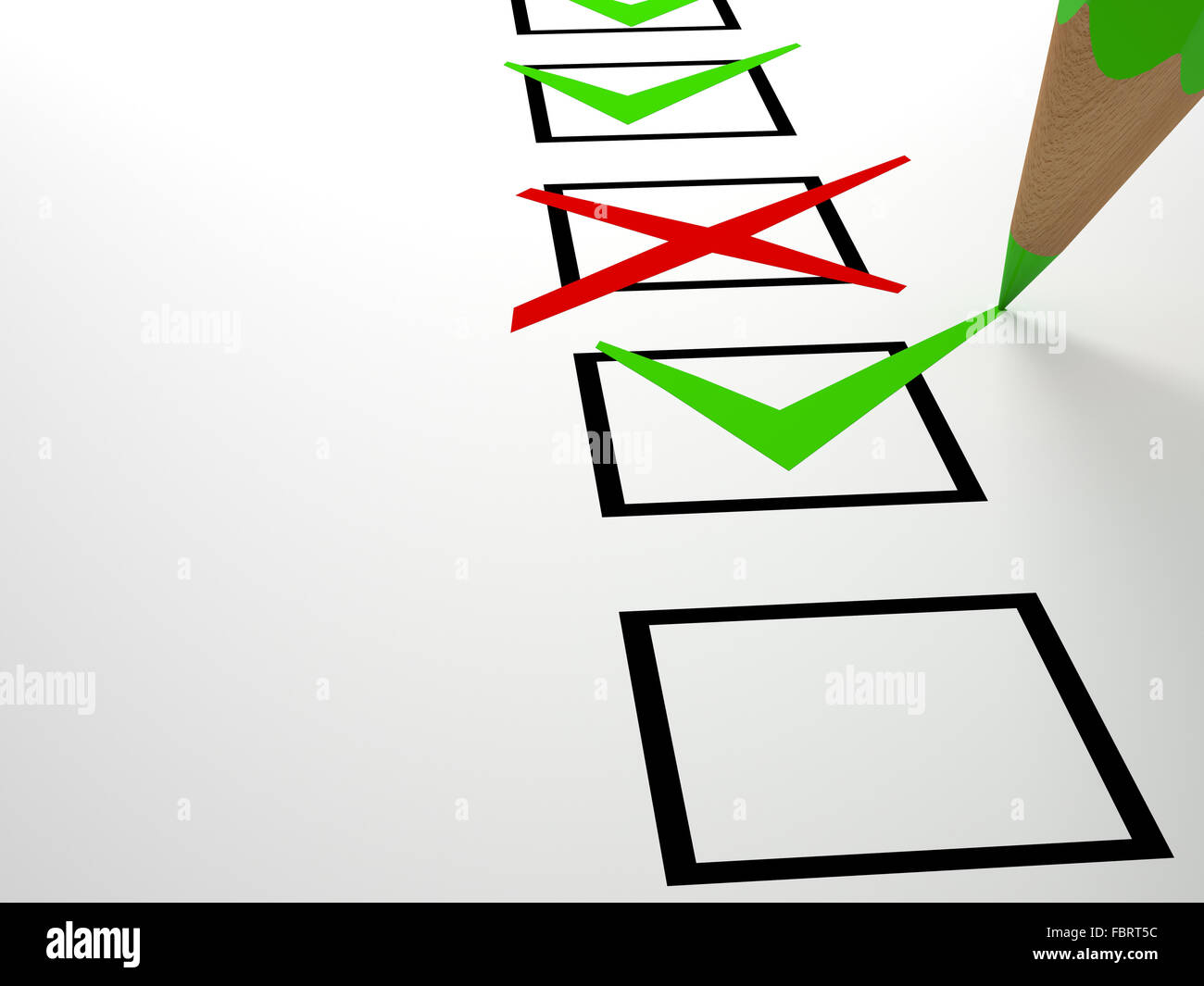 check box on white business background Stock Photo - Alamy