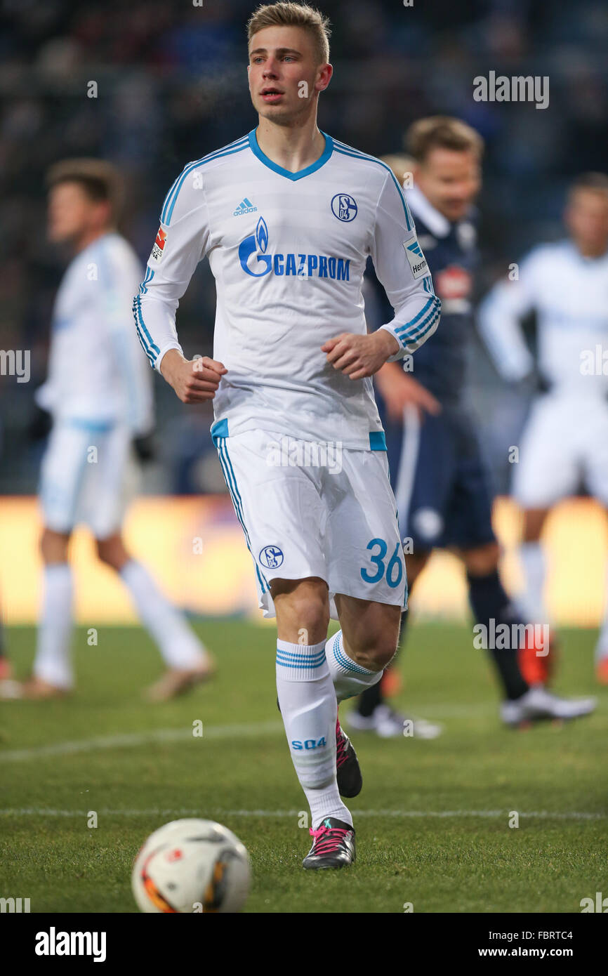 Bielefeld, Germany. 18th Jan, 2016. Schalke's Felix Platte in action ...