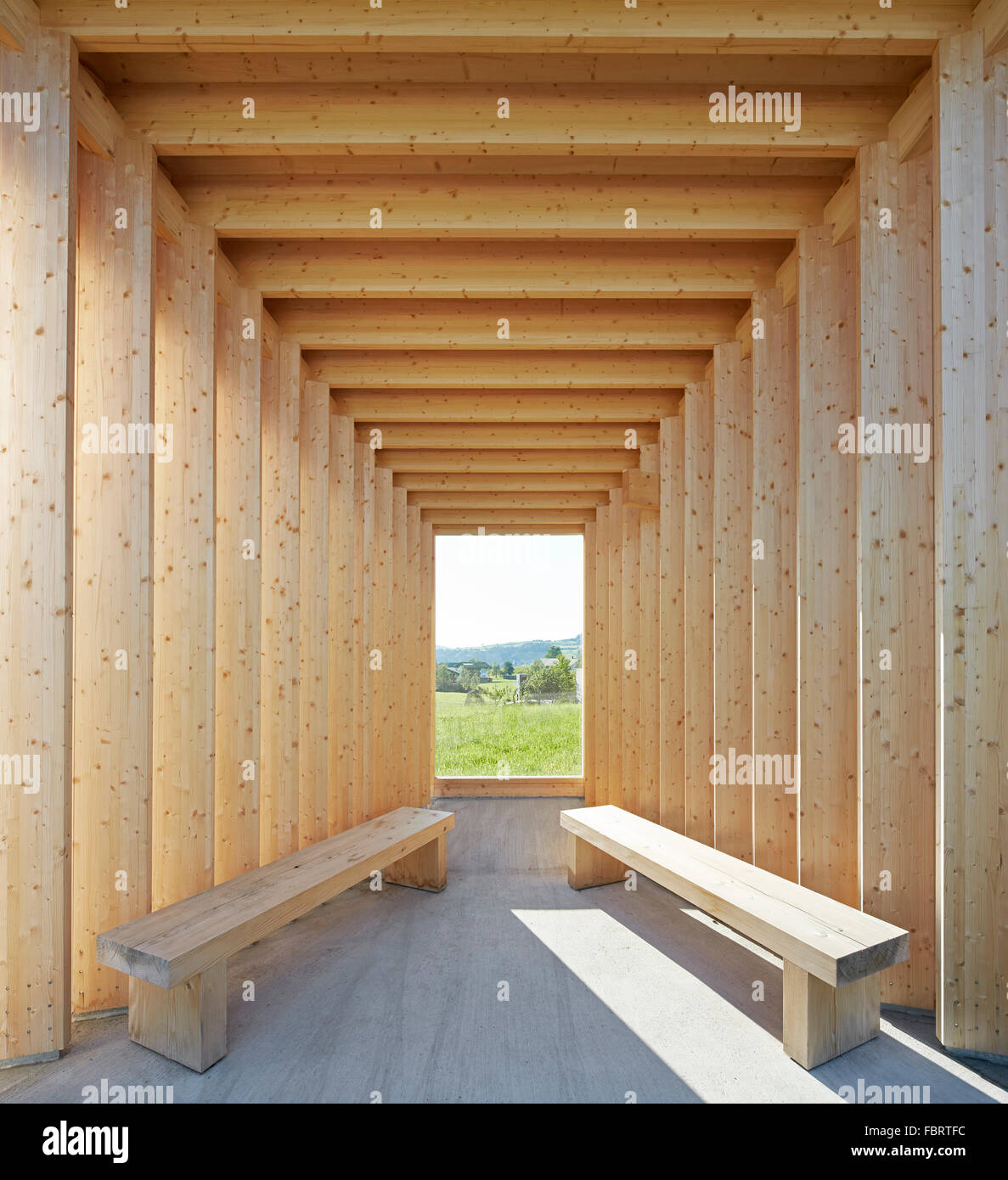 Timber structure framing view. Bus Stop Glatzegg by W Amateur ...