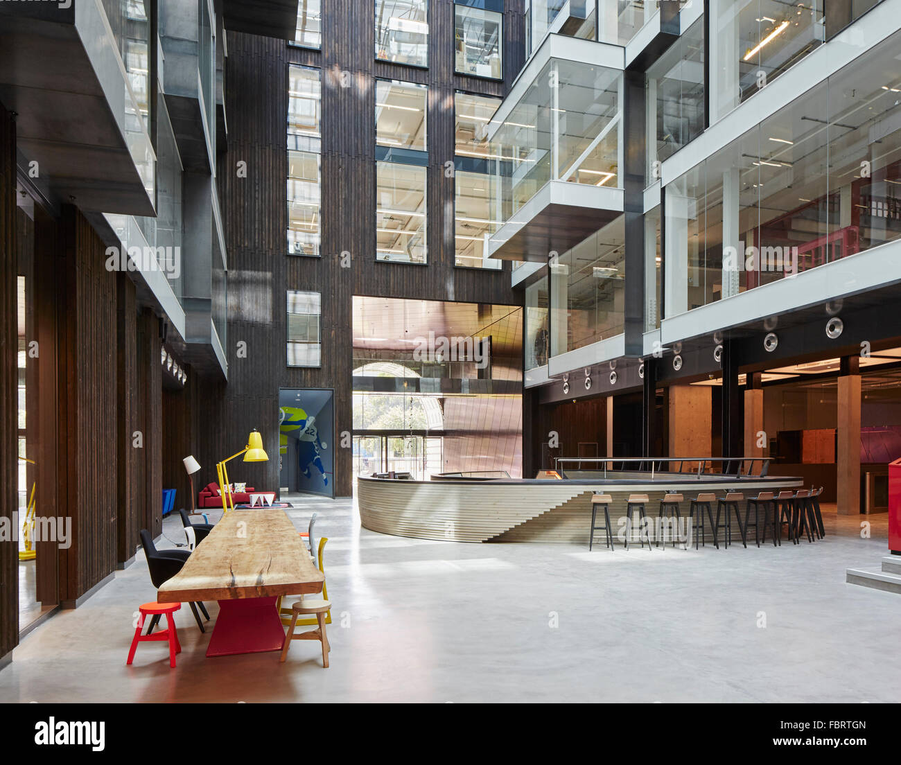 General view through central atrium. The Alphabeta Building, London ...