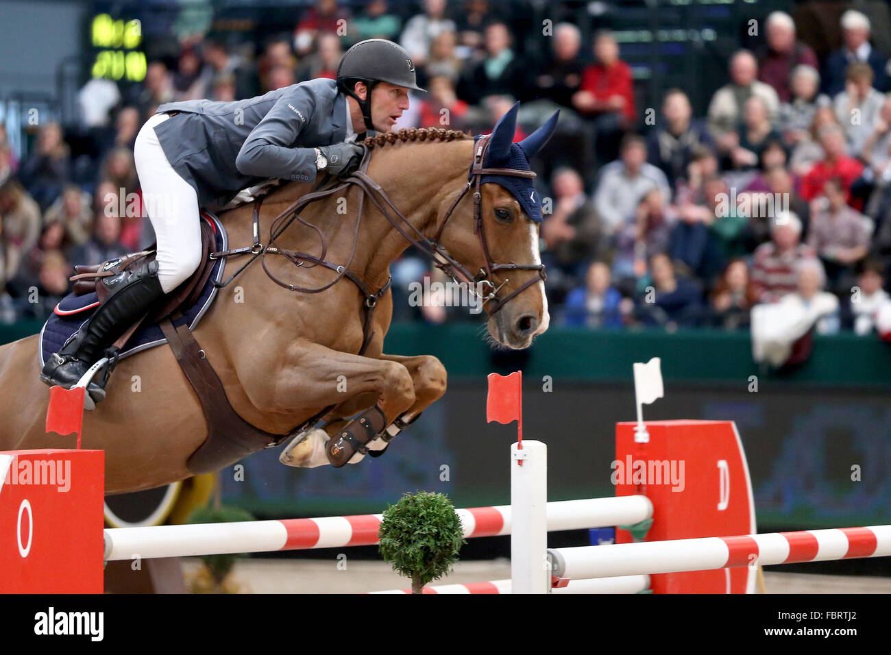Leipzig, Germany. 17th Jan, 2016. France's Kevin Staut riding Reveur de ...