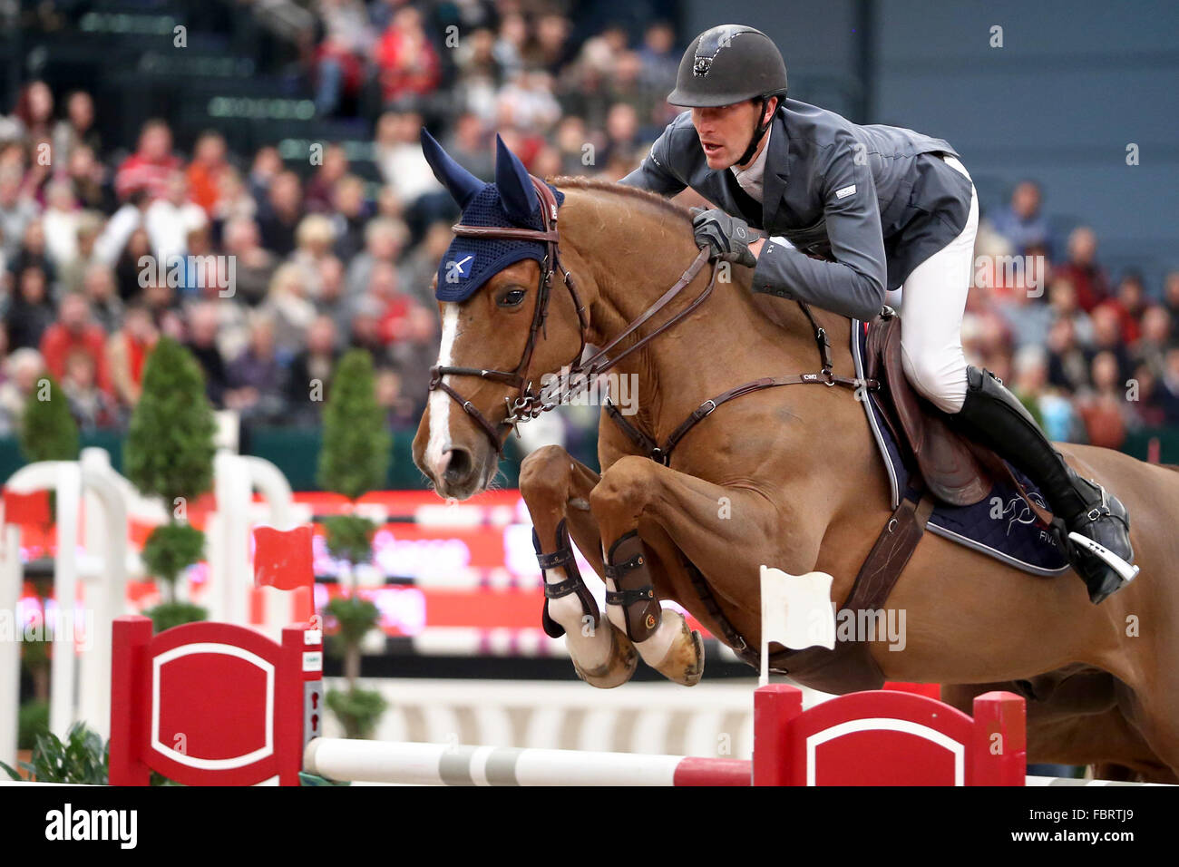 Leipzig, Germany. 17th Jan, 2016. France's Kevin Staut riding Reveur de ...