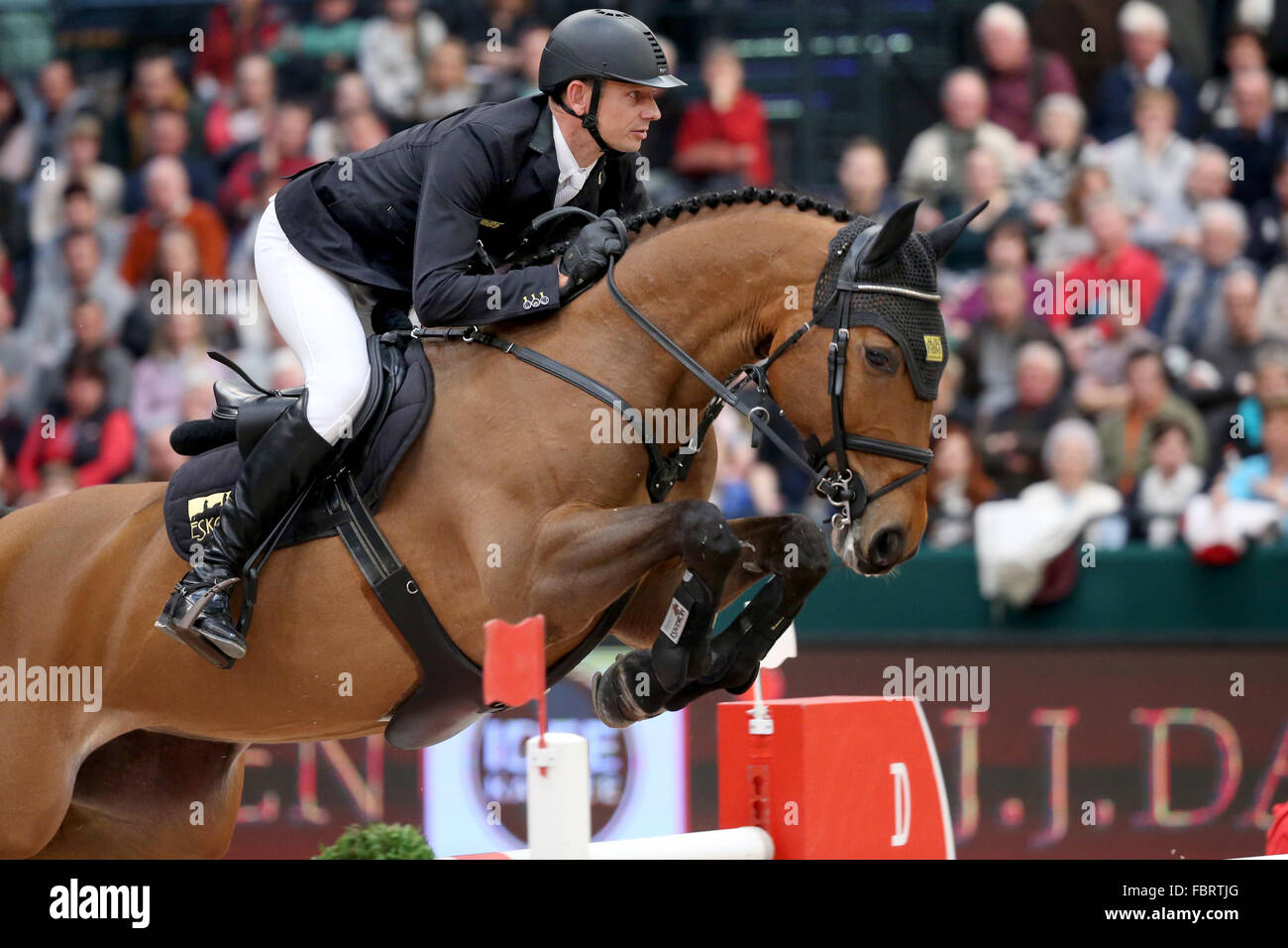 Leipzig, Germany. 17th Jan, 2016. Germany's Marco Kutscher riding ...