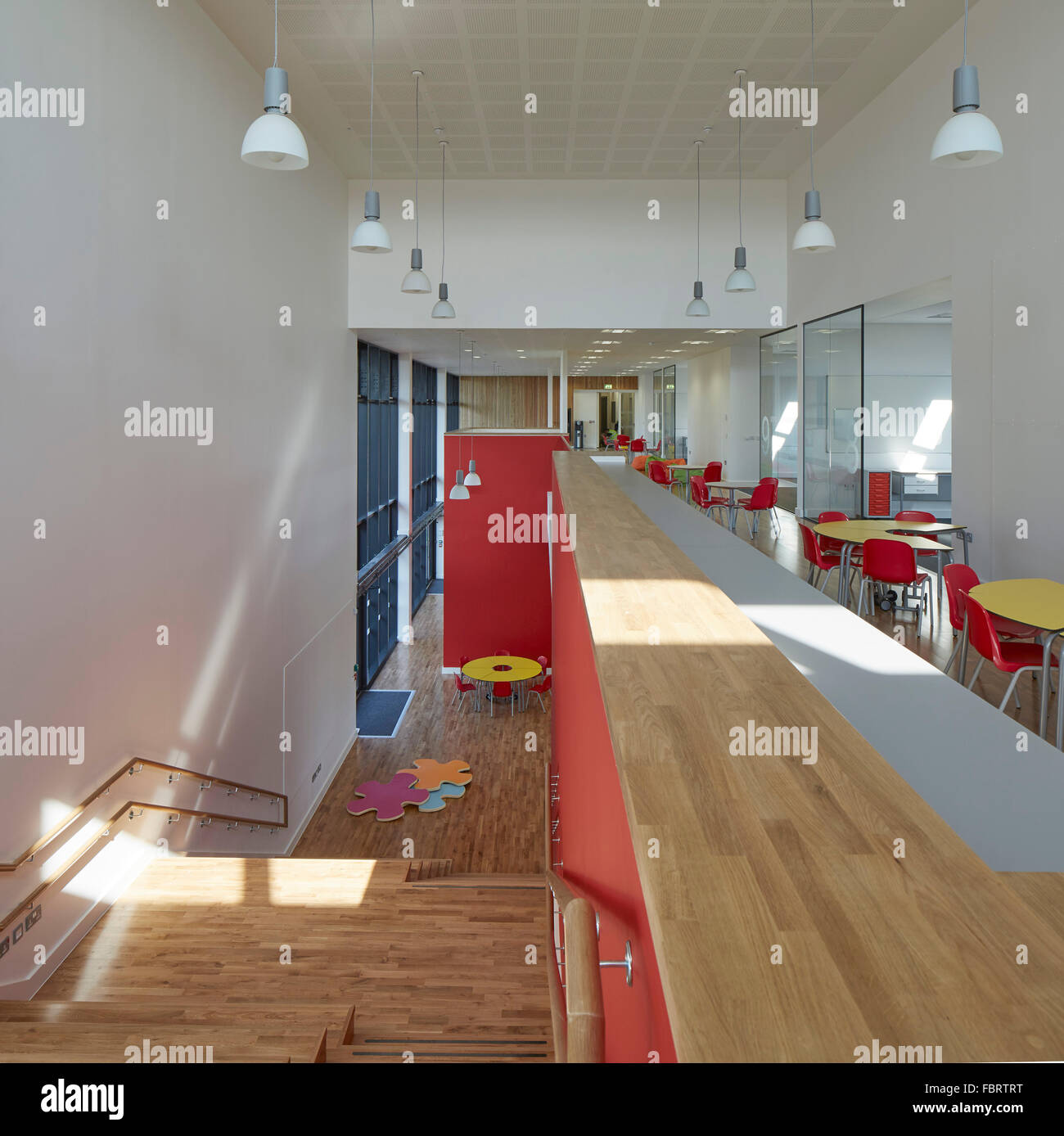 Elevated view of feature staircase and first floor corridor. Lairdsland ...