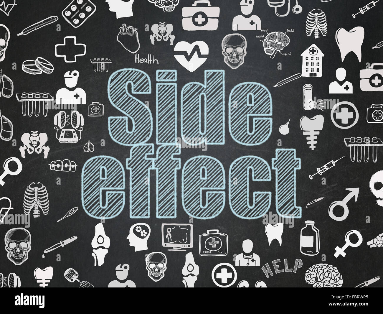 Health concept: Side Effect on School Board background Stock Photo - Alamy