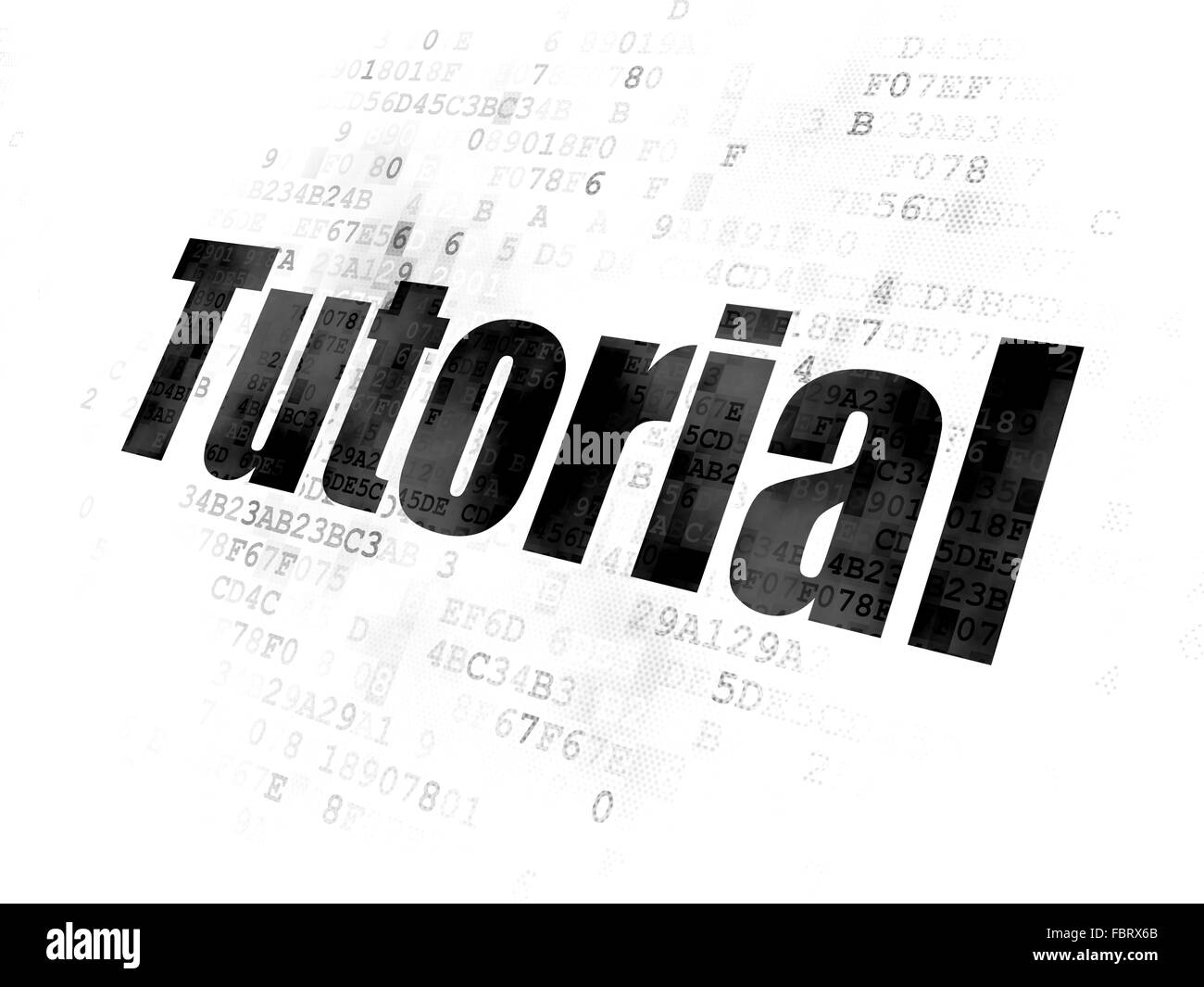 Studying concept: Tutorial on Digital background Stock Photo - Alamy