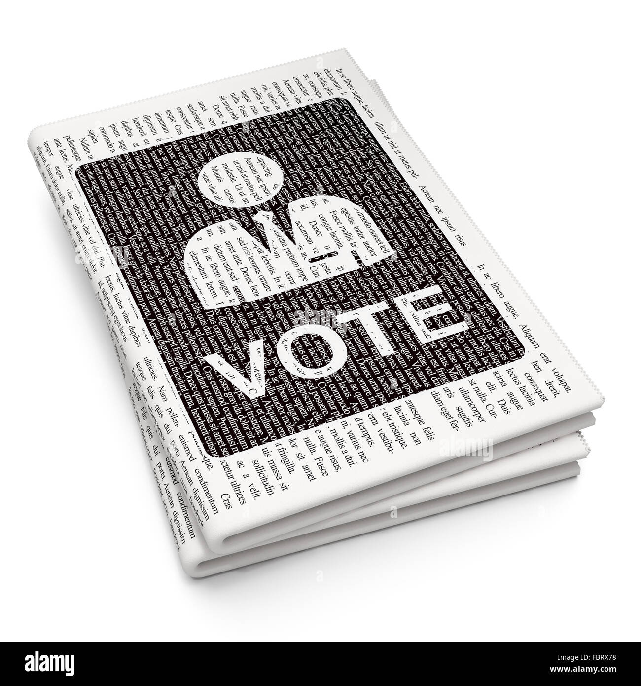 Politics concept: Ballot on Newspaper background Stock Photo - Alamy