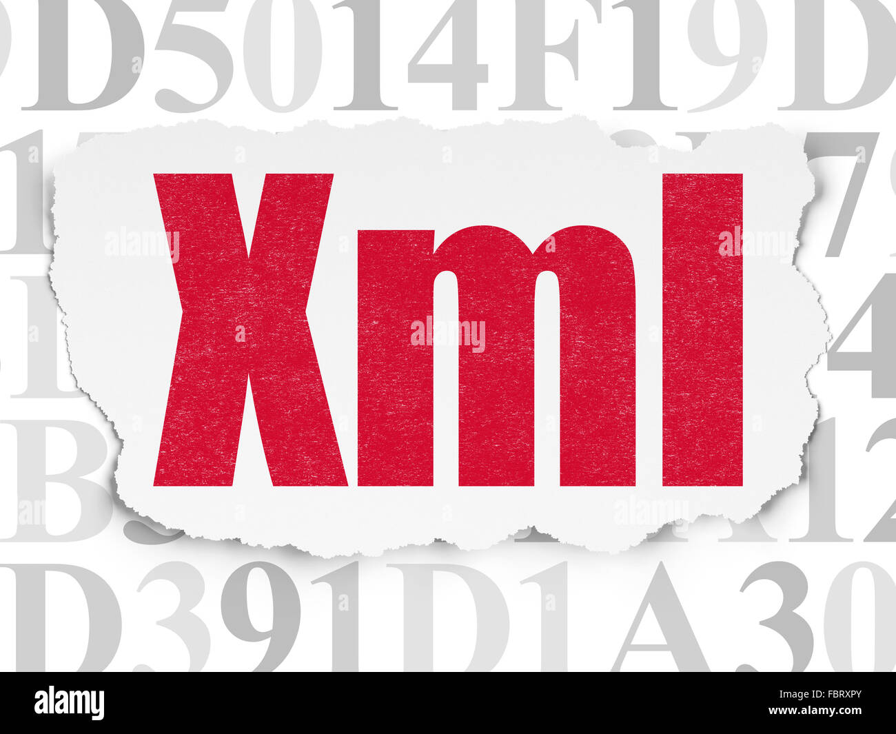 Programming concept: Xml on Torn Paper background Stock Photo - Alamy
