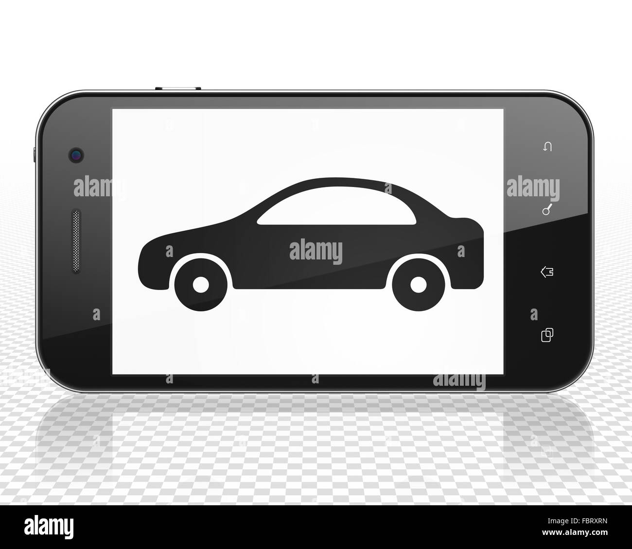 Vacation concept: Smartphone with Car on display Stock Photo - Alamy