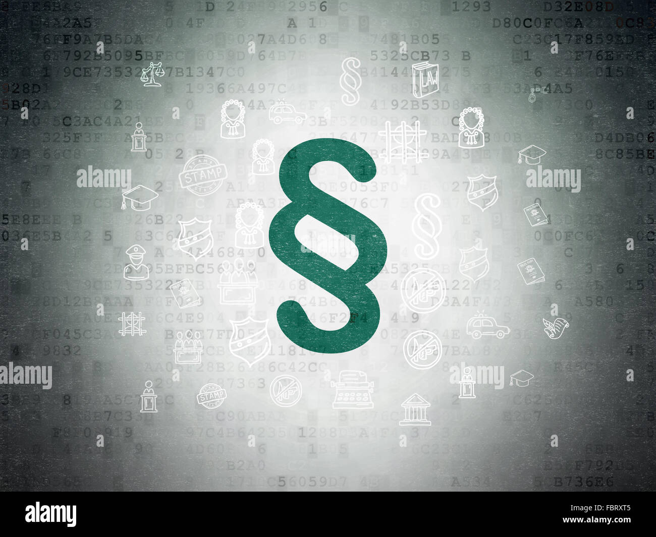 Law concept: Painted green Paragraph icon on Digital Paper background ...