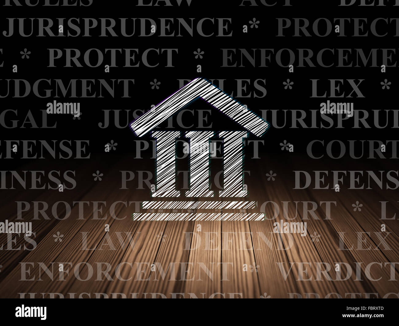 Law concept: Courthouse in grunge dark room Stock Photo - Alamy