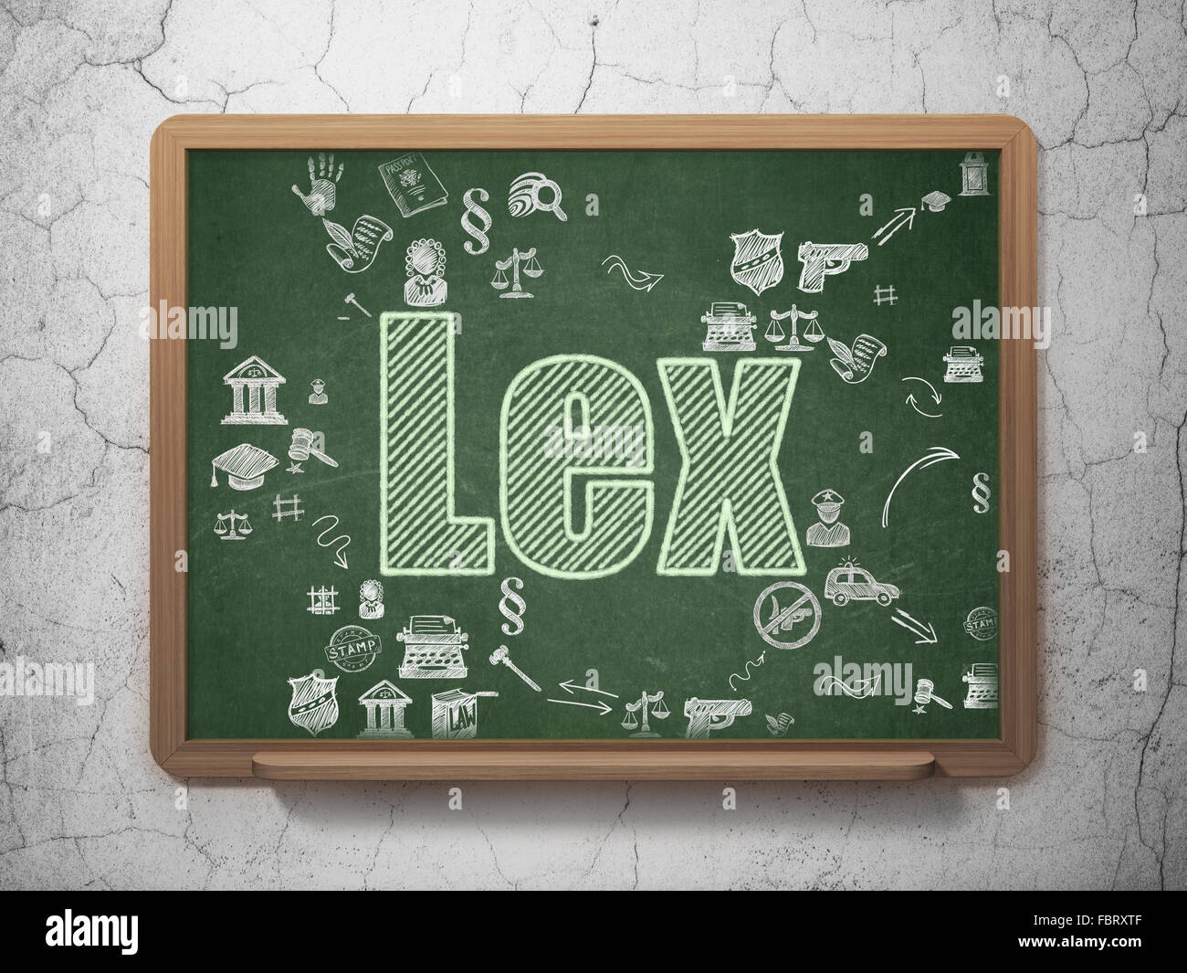 Law concept: Lex on School Board background Stock Photo - Alamy