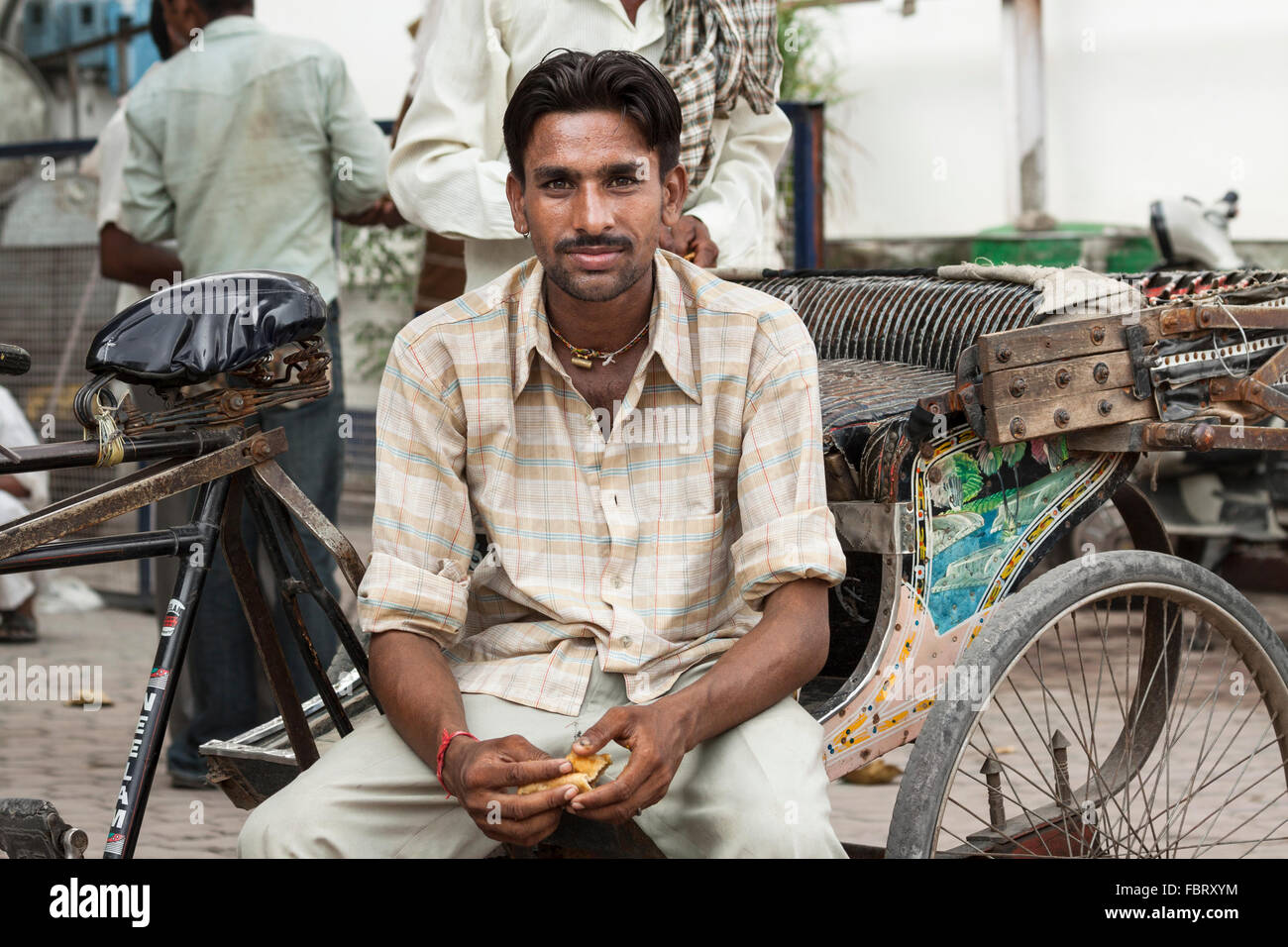 Rickshaw man - portrait. India, Amritsar Stock Photo - Alamy