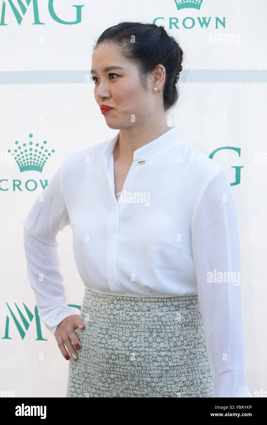 Li Na arrives at the 2016 Australian Open party at Crown, Melbourne ...