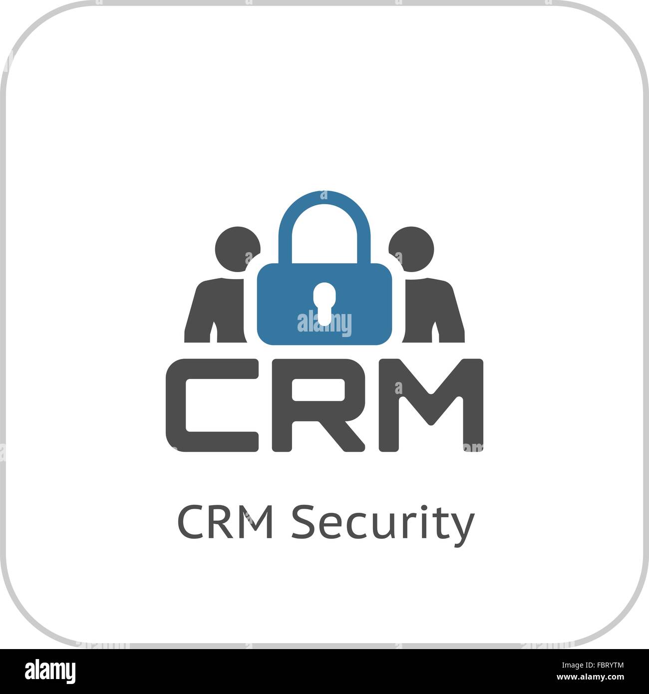 CRM Security Icon. Flat Design Stock Vector Image & Art - Alamy