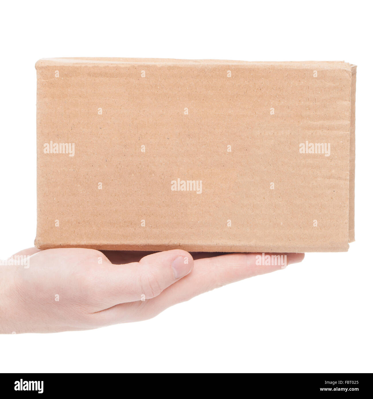 Close up shoot of parcel being delivered to the customer (only one hand ...