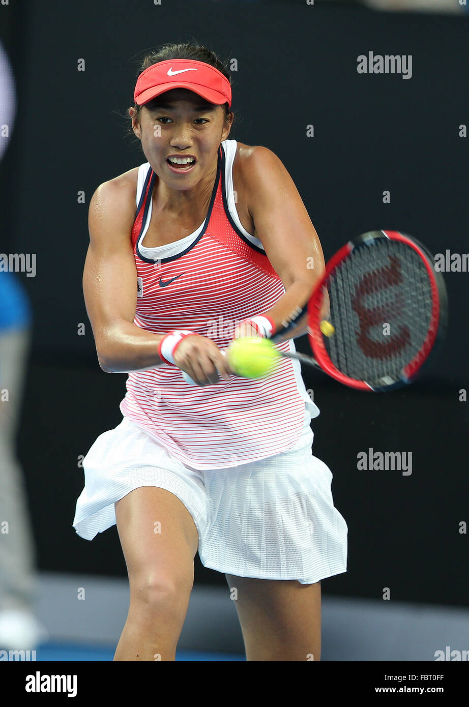 Melbourne, Australia. 19th Jan, 2016. China's Zhang Shuai competes ...