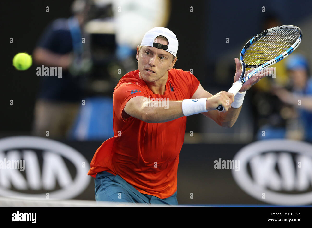 Melbourne, Australia. 19th Jan, 2016. Australia's James Duckworth ...