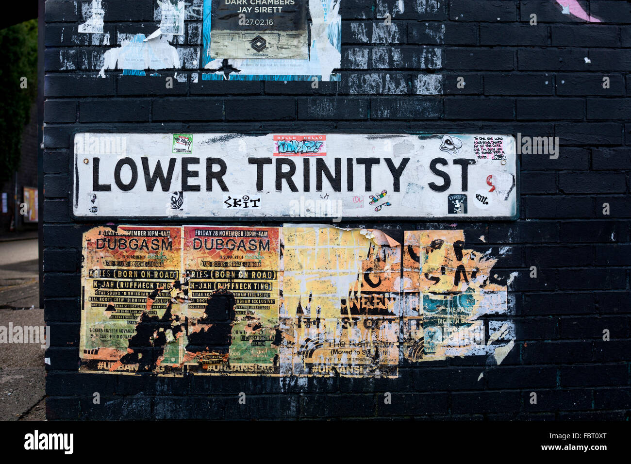 Lower Trinity Street sign, Digbeth, Birmingham, UK Stock Photo - Alamy
