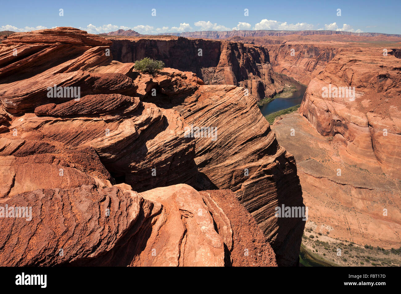 Eroded rock formations at Horseshoe Bend, Page, Arizona, USA Stock ...