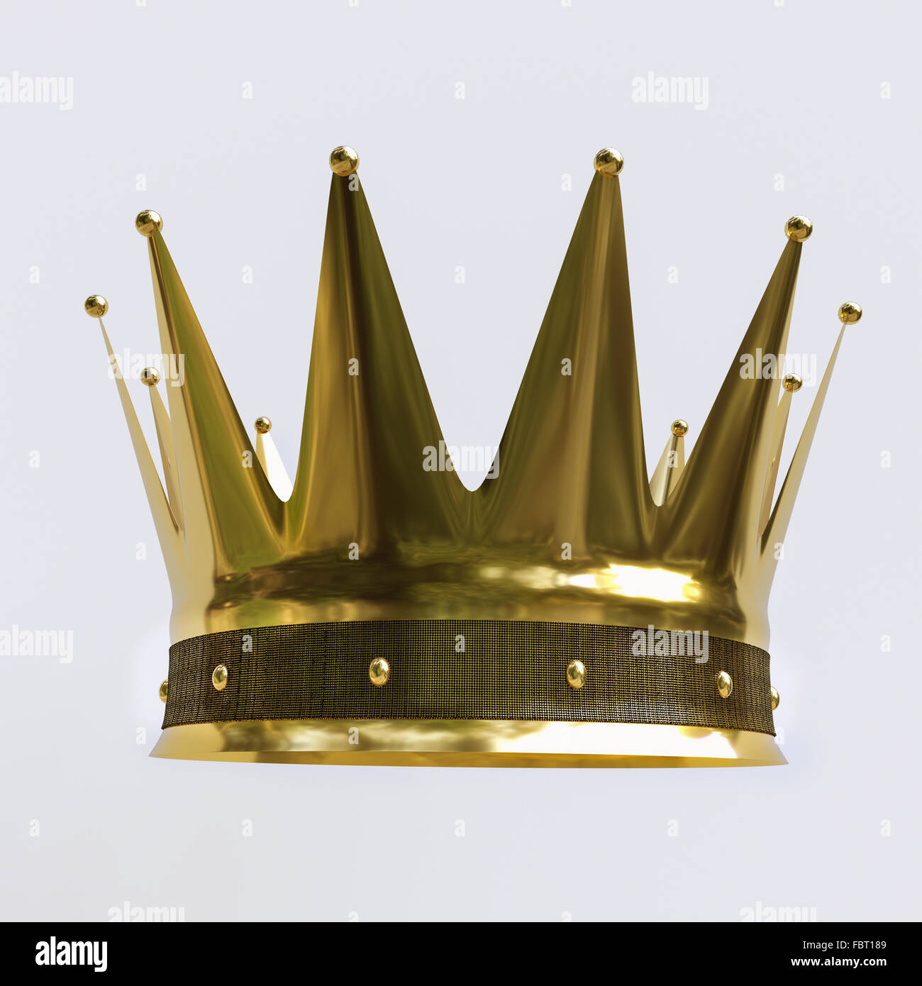 Golden crown with twelve points Stock Photo - Alamy