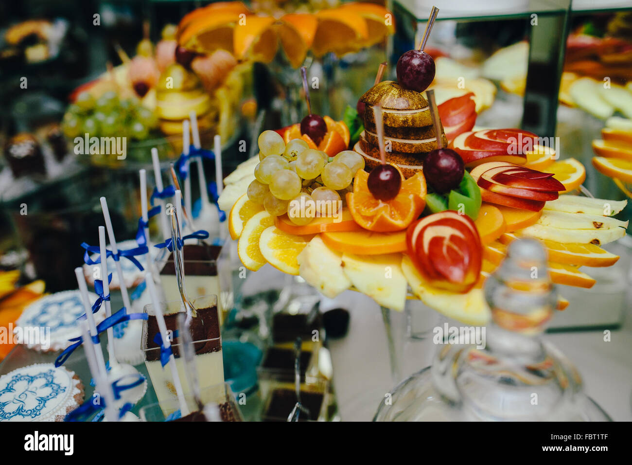 buffet with tropical fruit Stock Photo - Alamy