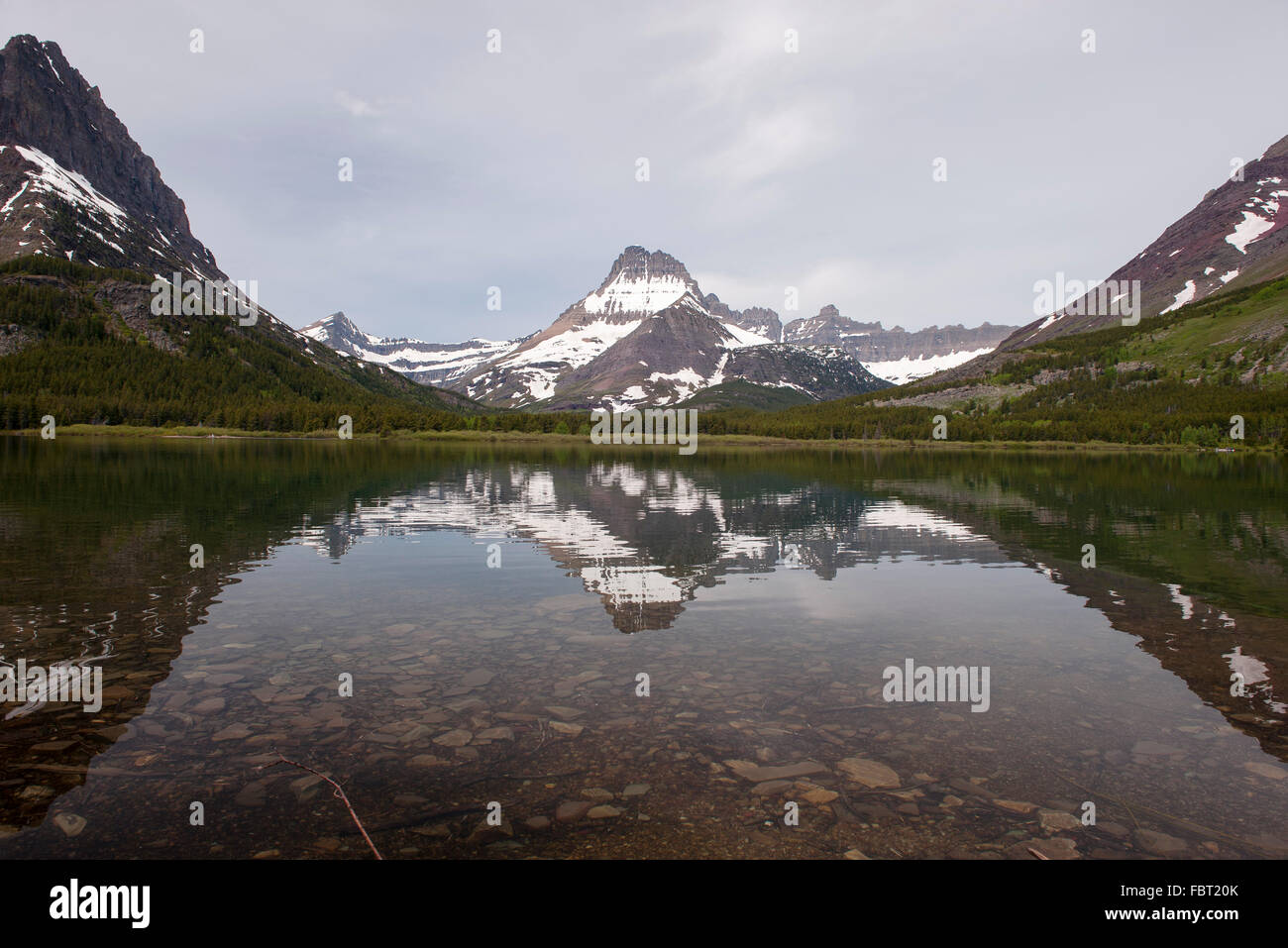 Swiftcurrent Lake and Mount Wilbur in Glacier National Park, Montana ...
