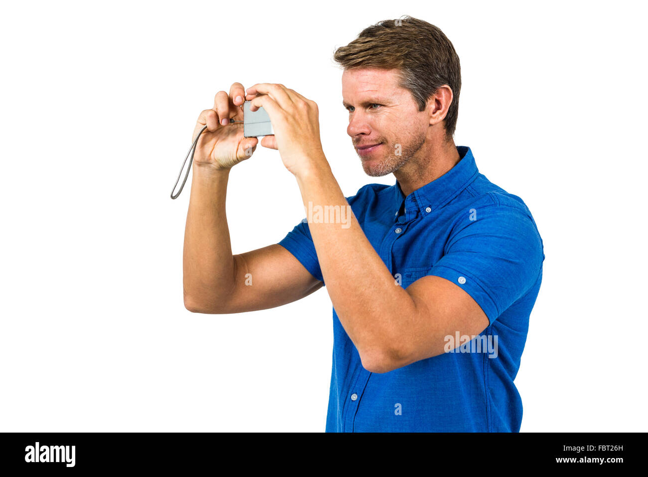Man photographing blue hi-res stock photography and images - Alamy