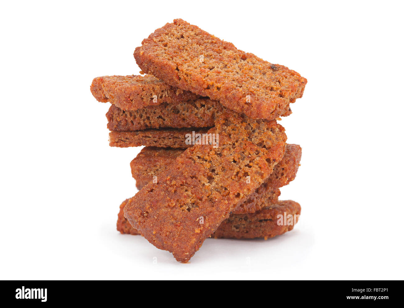 Rye crackers stick snack isolated on white background Stock Photo - Alamy