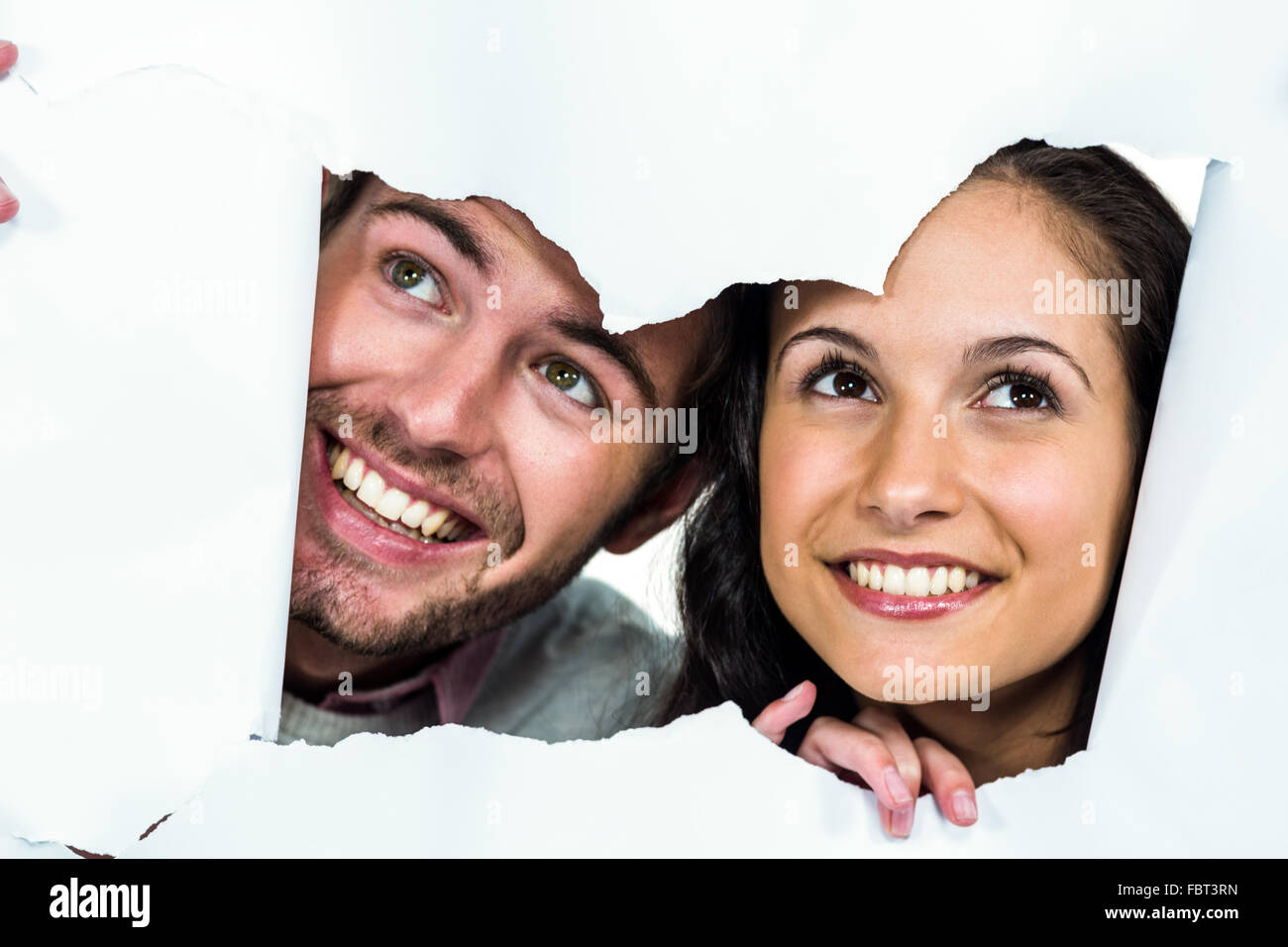 Man peeking woman hi-res stock photography and images - Alamy