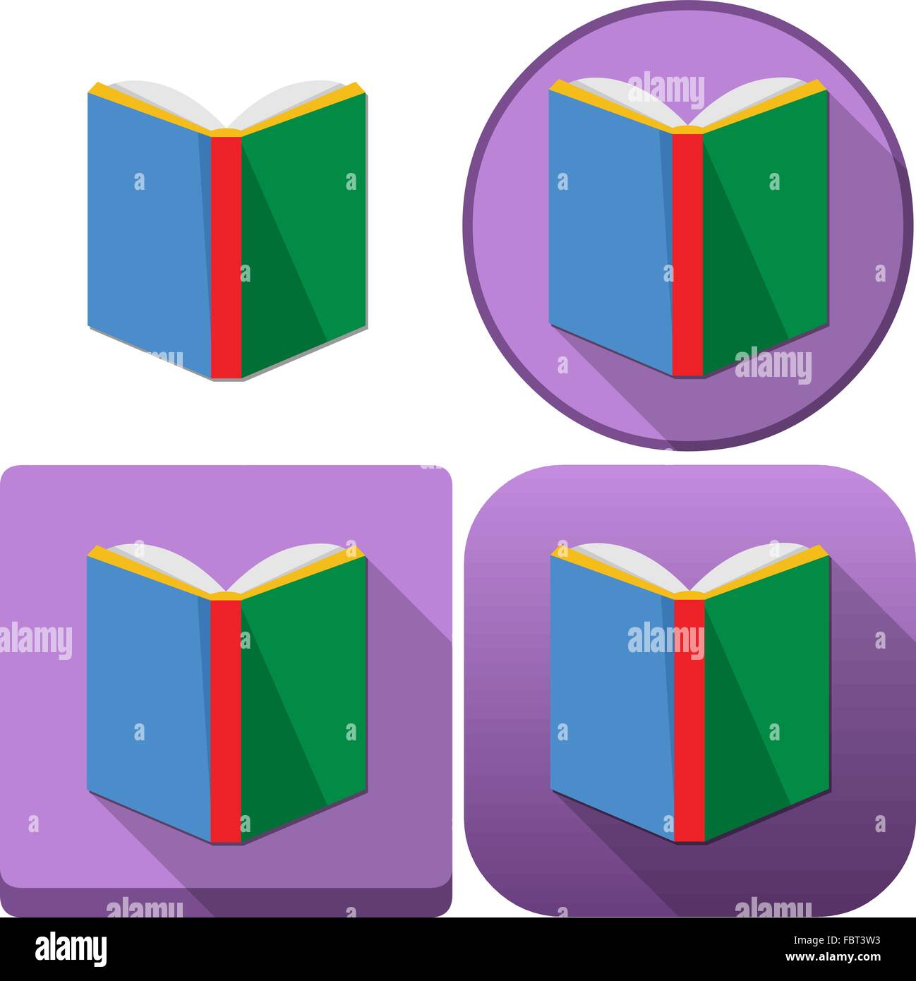 Open book red cover Stock Vector Images - Alamy