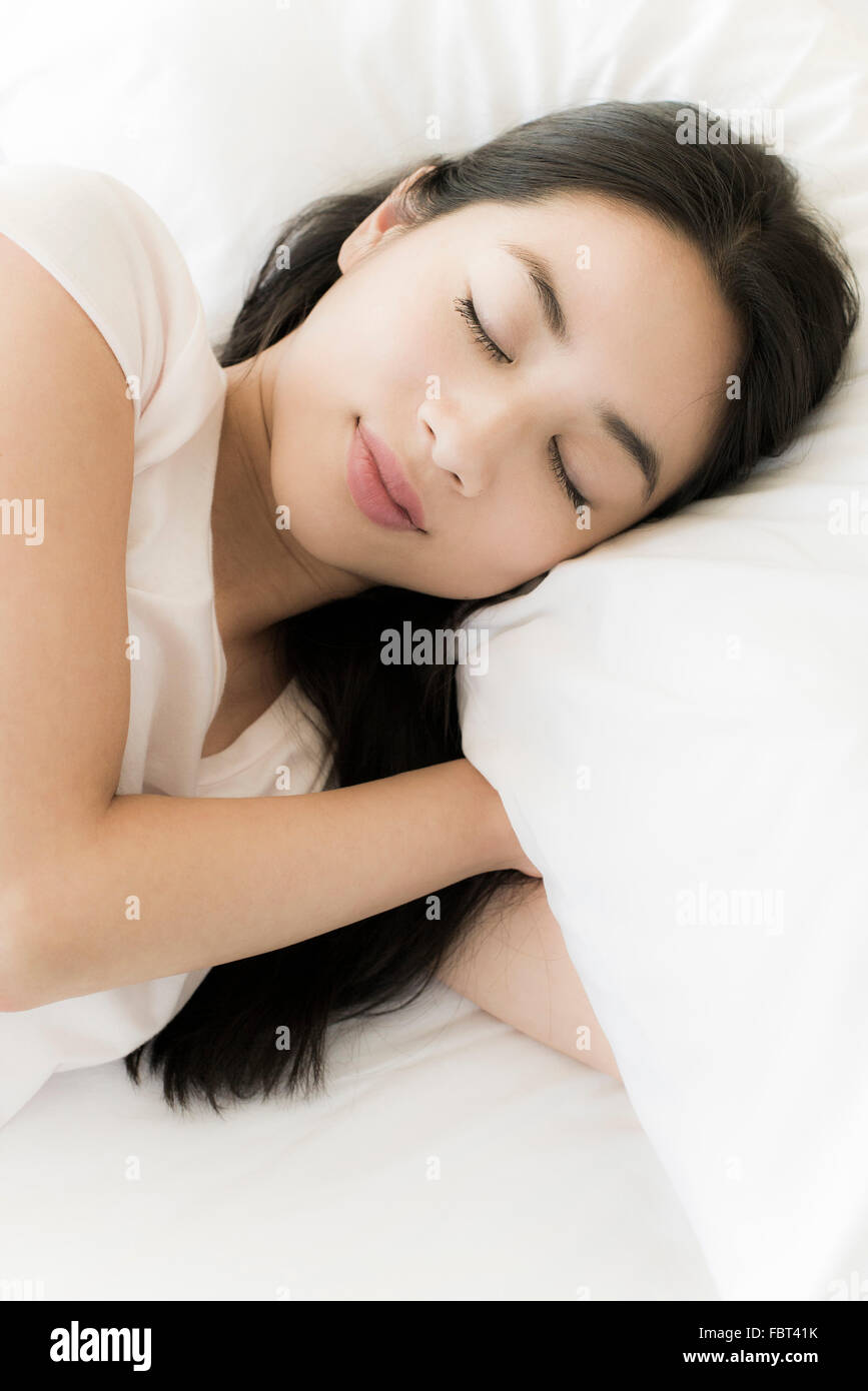 Woman peacefully sleeps in hi-res stock photography and images - Alamy