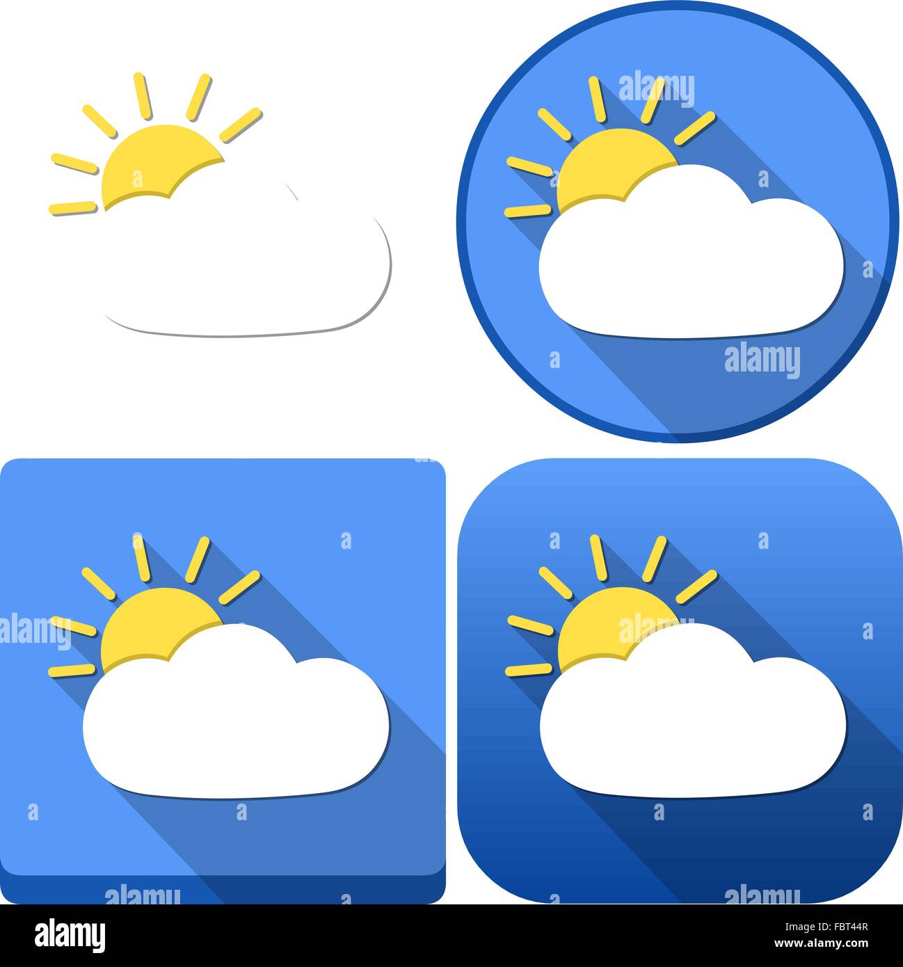 Weather icons sun cloud hi-res stock photography and images - Alamy