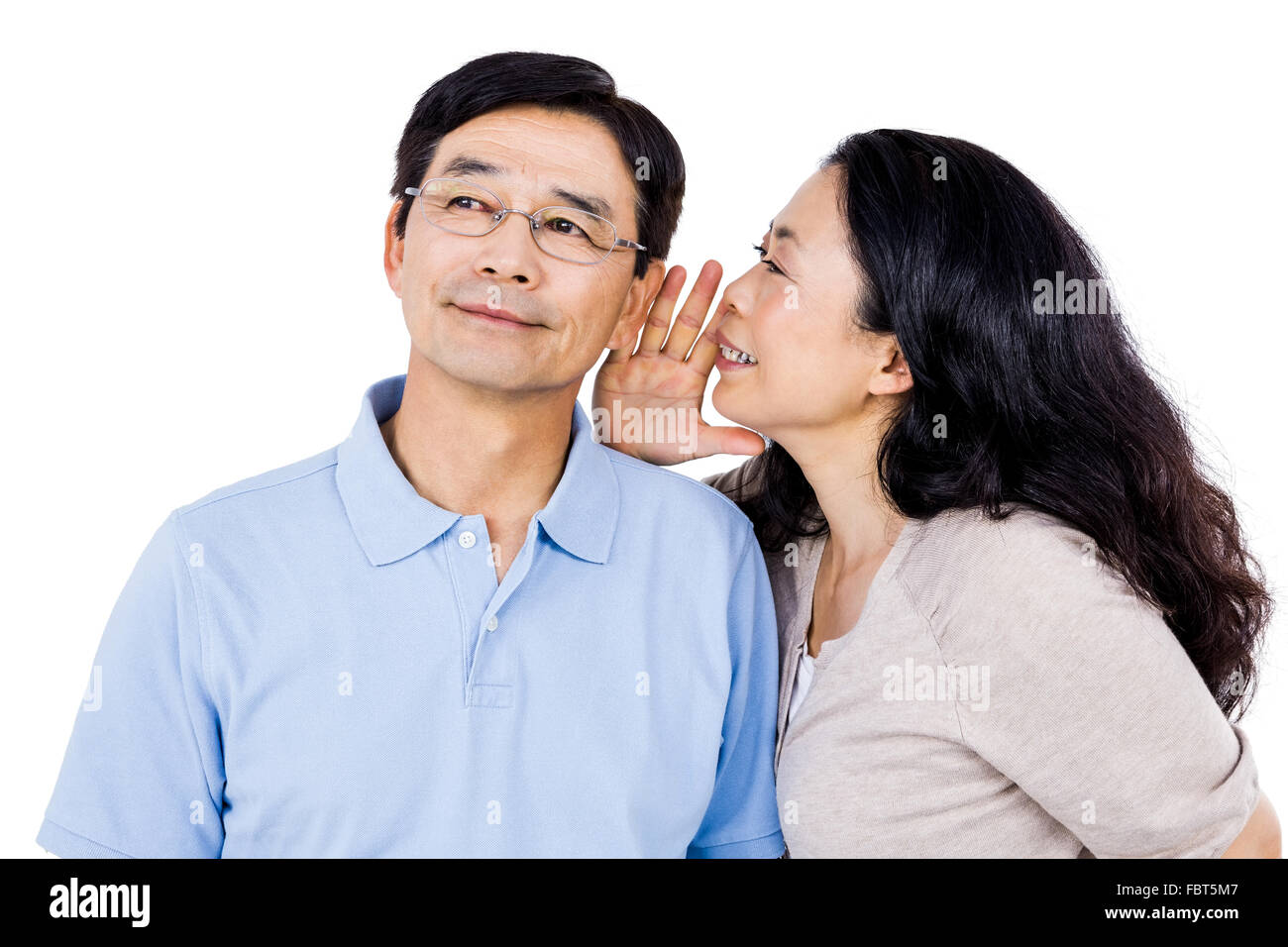 Man whispering woman ear hi-res stock photography and images - Alamy