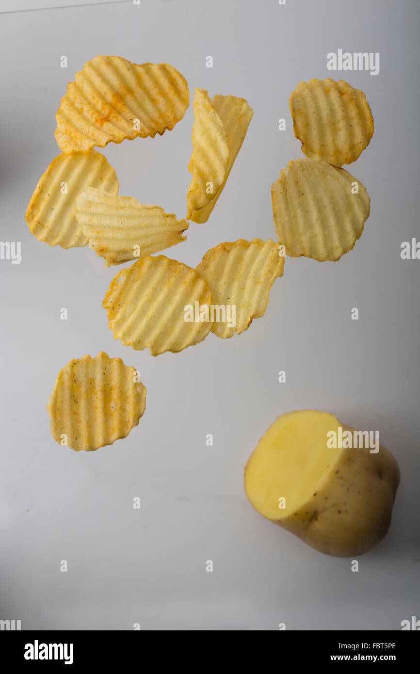 Flying potato chips hi-res stock photography and images - Alamy