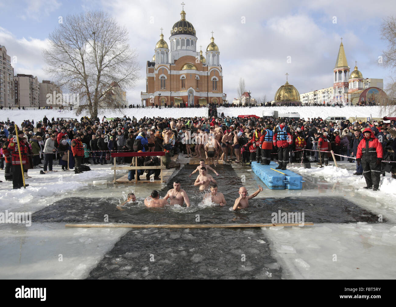 Kiev, Ukraine. 4th Dec, 2015. Ukrainian people they are bathing in the ...
