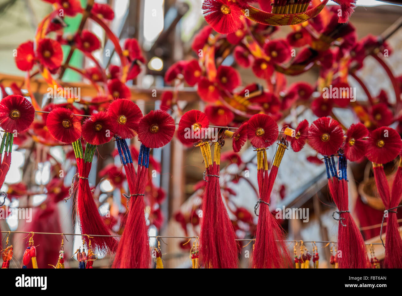 Traditional Naga red feather earrings and headdresses for sale in the ...