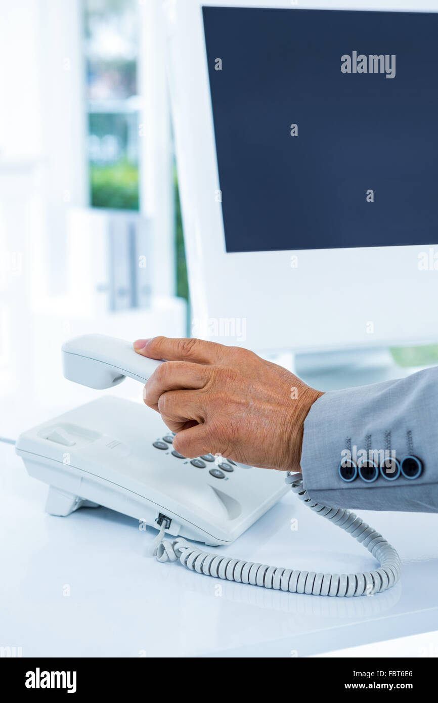 Businessman answering hi-res stock photography and images - Alamy