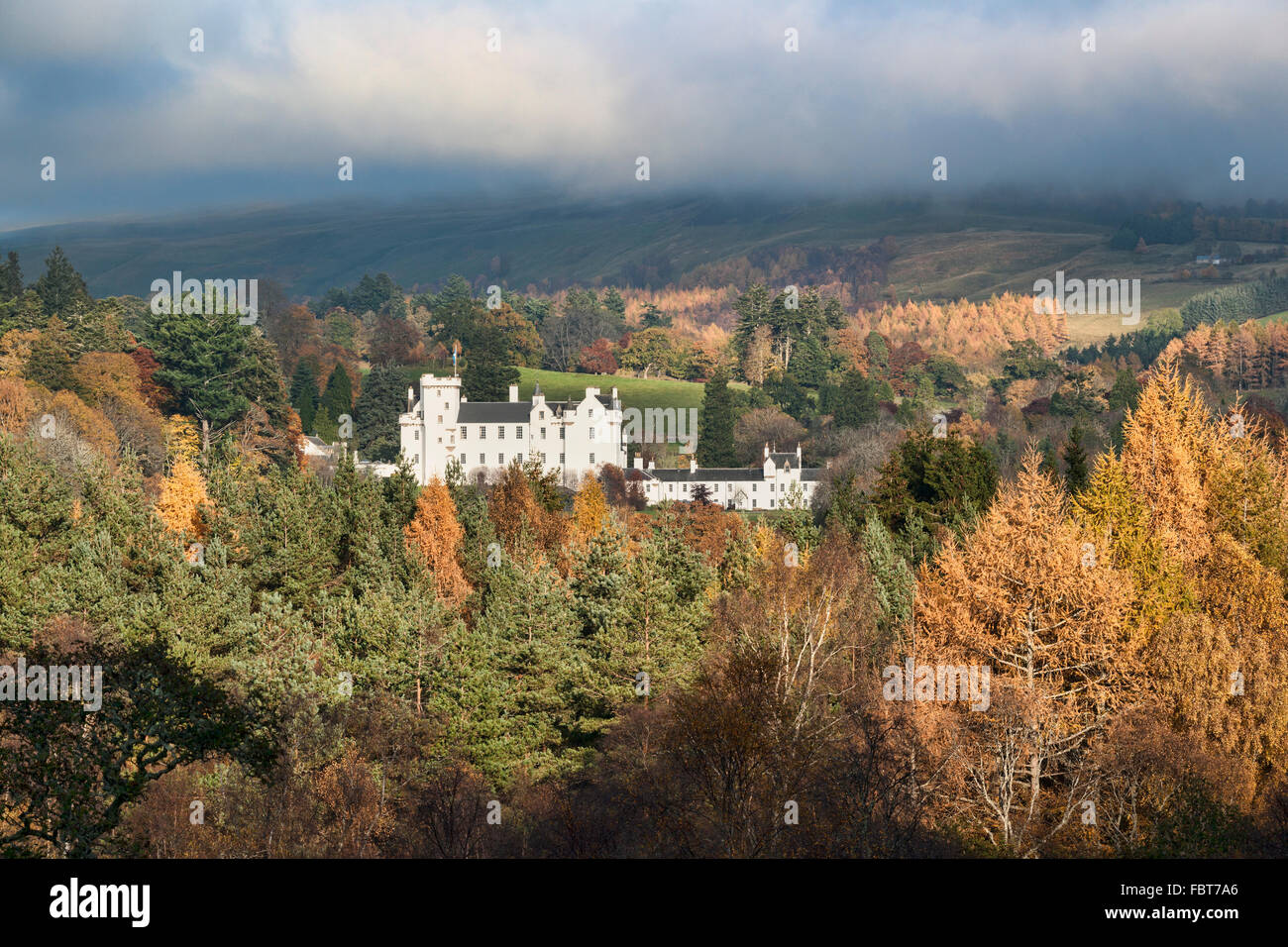 Blair Atholl Castle, Autumn, from A9, Perthshire, Scotland, UK Stock ...