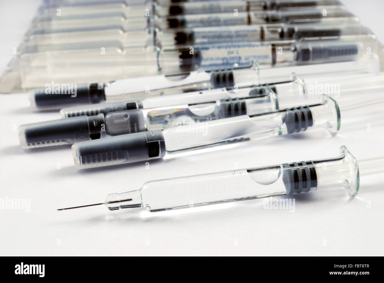 close-up of many syringes Stock Photo - Alamy