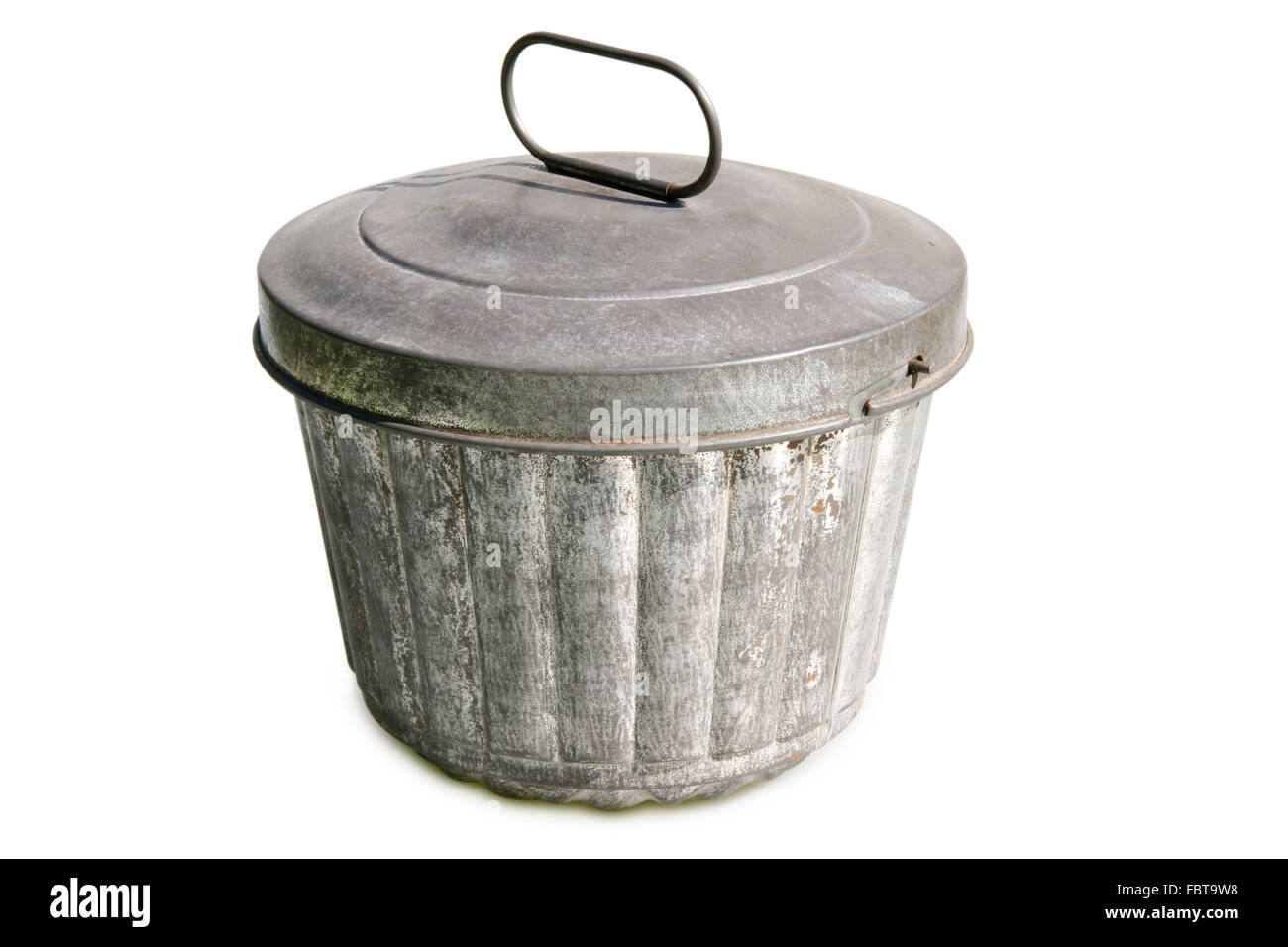 Old metal pot with lid Stock Photo - Alamy