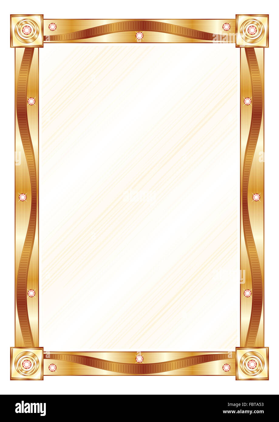 Gold frame illustration Cut Out Stock Images & Pictures - Alamy