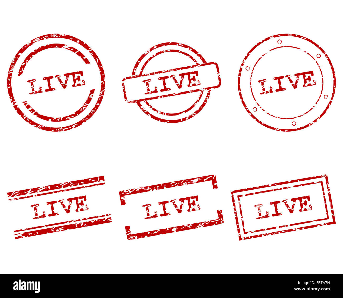 Live grunge red stamp hi-res stock photography and images - Alamy