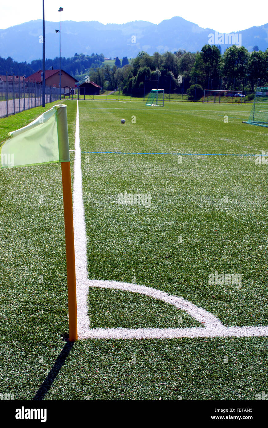 Corner flag and goal pitch hi-res stock photography and images - Alamy
