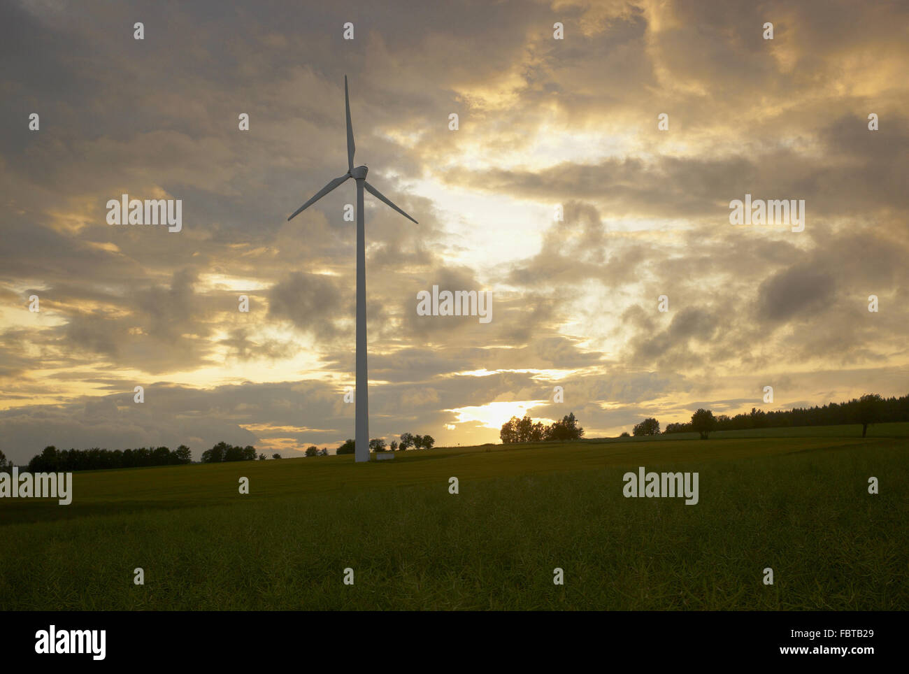 Wind power production Stock Photo - Alamy