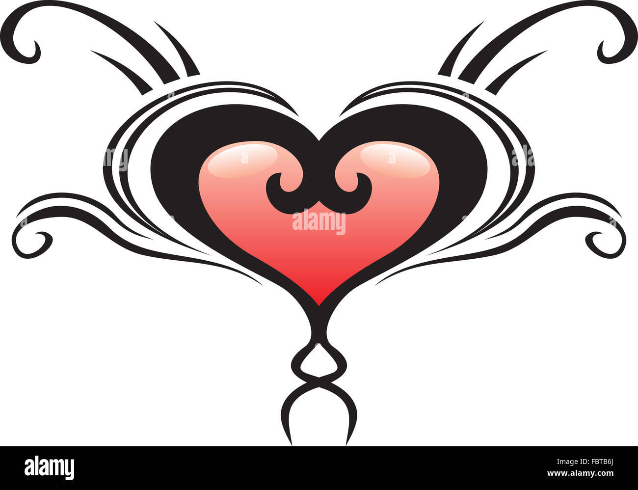 Heart tattoo emblem hi-res stock photography and images - Alamy