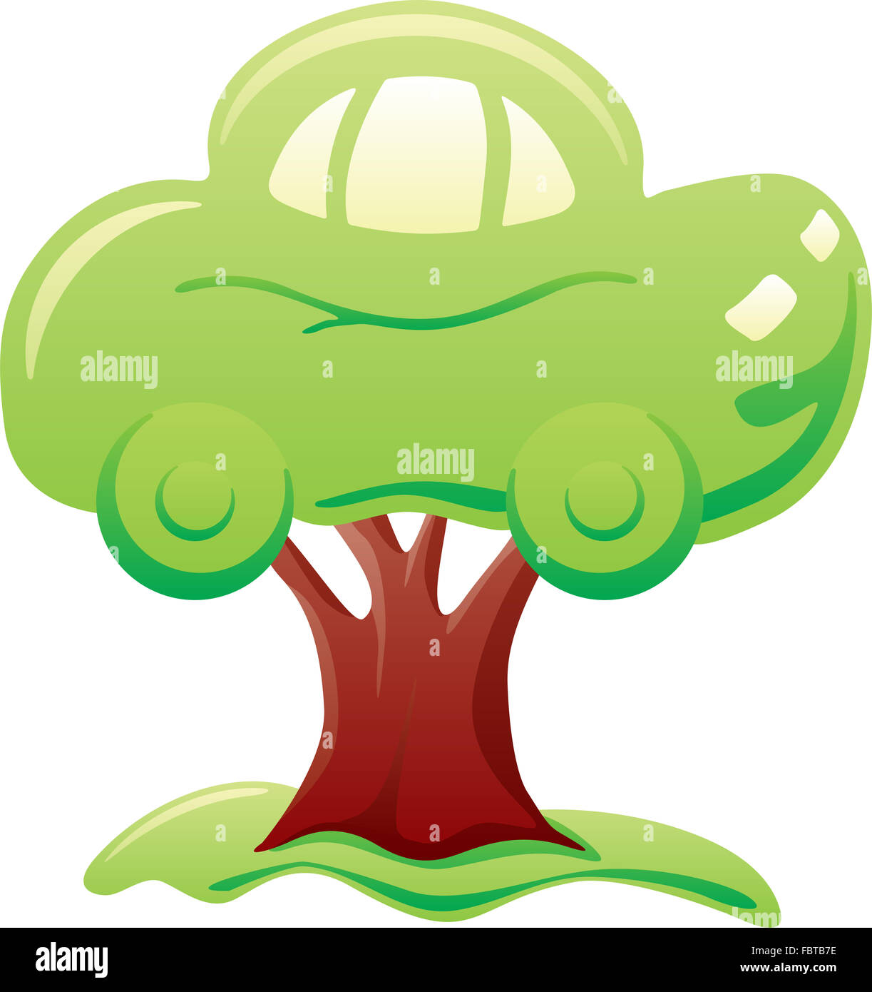 Car on tree Stock Photo - Alamy